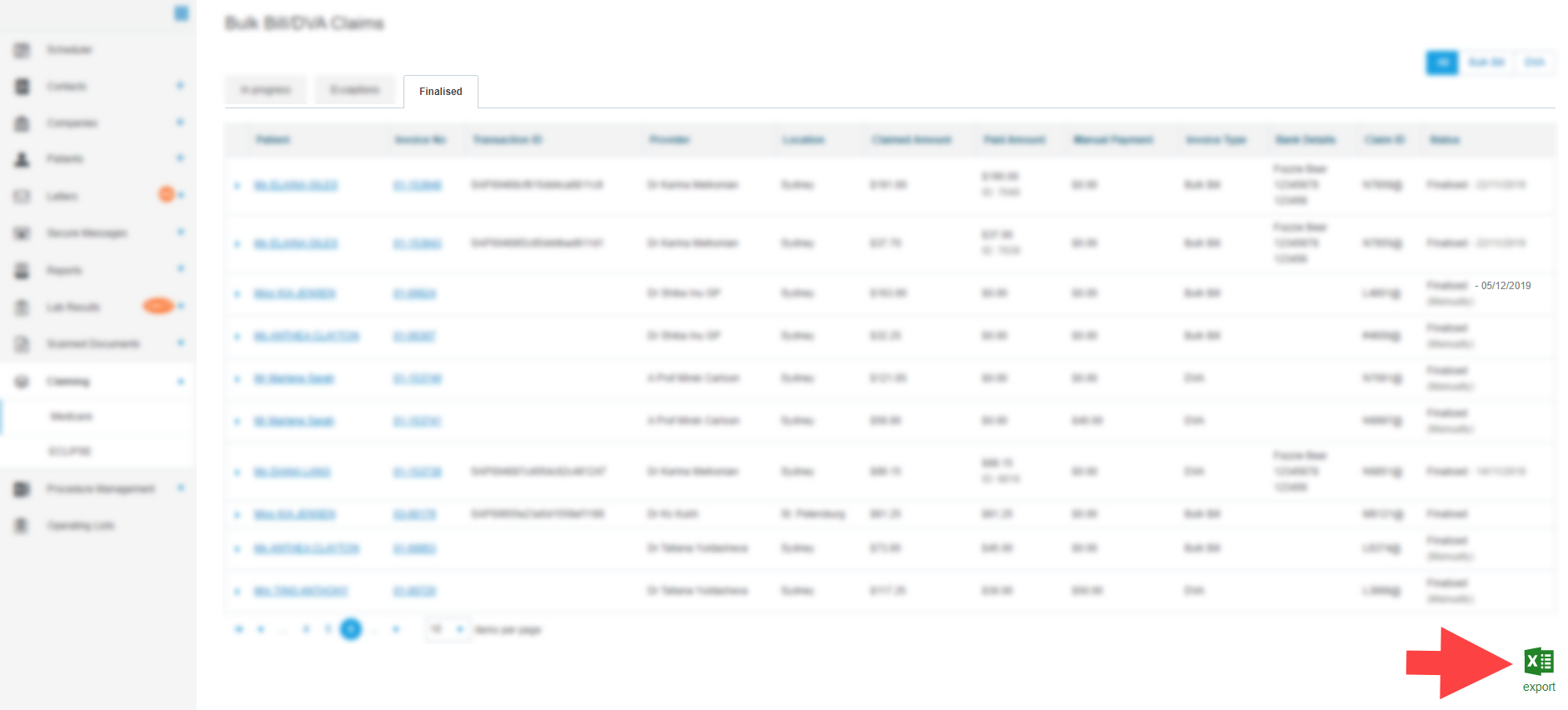 Managing Finalised Claims – Clinic to Cloud